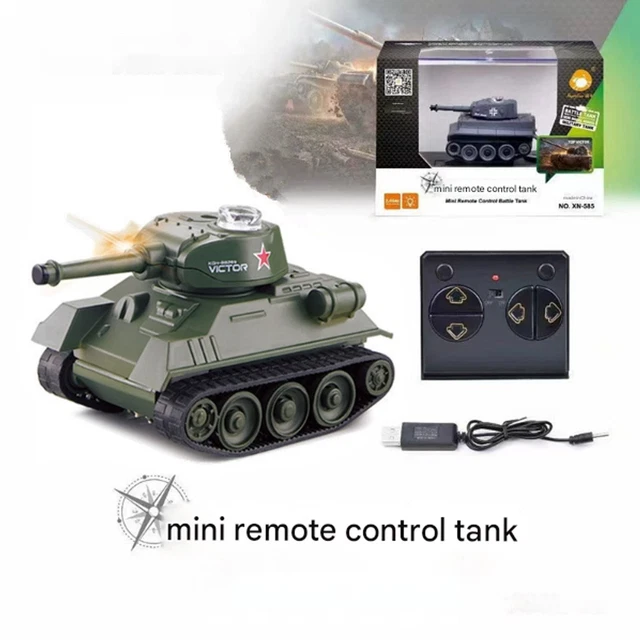 MINI RC TANK Car Wireless Remote Control Charging Toy Model Car Kids ...