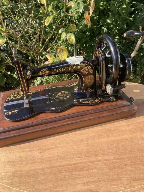 ANTIQUE SINGER 12K Fiddle Base Sewing Machine Hand Crank 1860/1900 With ...