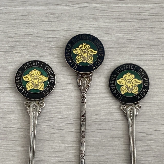 VINTAGE CUTLERY SET Stuart EPAI Illawarra Orchid Society Aus Knife Fork ...