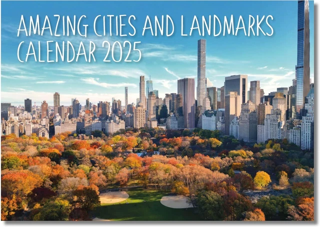 2025 A4 AMAZING Places Calendar. One Month to View. A3 when open. Wall ...