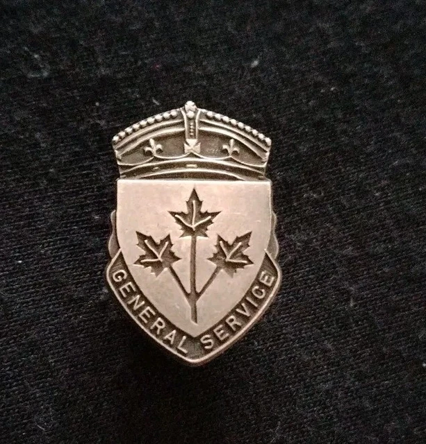WW2 CANADIAN WAR Service General Service Badge Number 1150788 Sterling ...