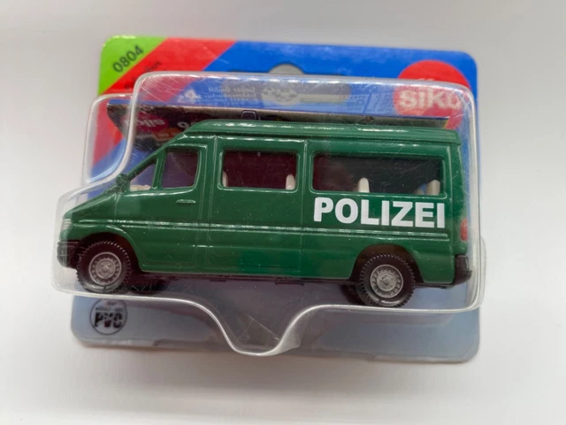 SIKU 0804 MERCEDES-BENZ Sprinter Polizeibus ""Polizei"" auf geöffneter Karte EUR 7,77 - PicClick DE