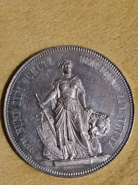 SCHWEIZ 5 FRANKEN 1885 RARE Freischiessen Silbermünze Schützen Taler EUR 102,00 - PicClick DE