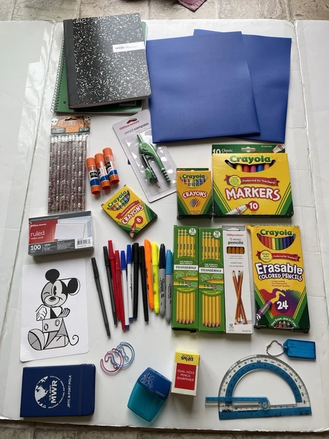 BACK TO SCHOOL Essentials Supplies Pack Kit Bundle - Grades K-8 Lot #1 ...