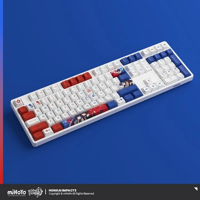 MIHOYO KEYBOARD HONKAI Impact 3 Seele mechanical keyboard CS silver ...