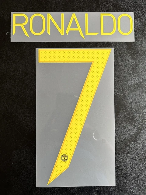 FLOCAGE NAMESET OFFICIEL Manchester United Third 2021/2022 Ronaldo EUR ...
