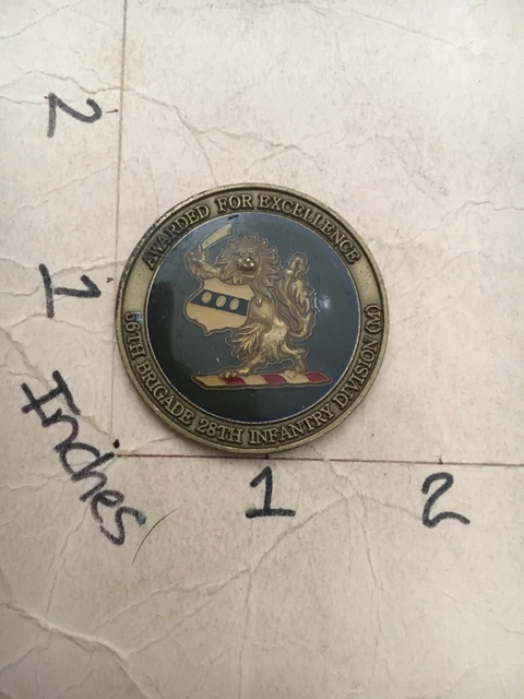 US ARMY 56TH Brigade 28th Infantry Division Challenge Coin 5/14/24 EUR ...