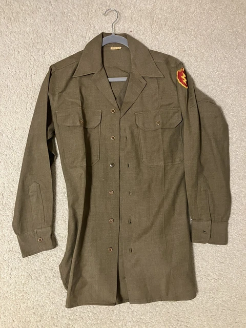 ORIGINAL WWII US Army Wool Field Shirt 25th Infantry Division 1942 ...