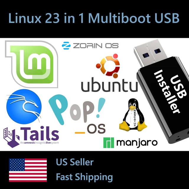 LINUX 23 IN 1 Bootable Windows Alternative Collection Live Distro Mint ...