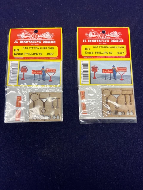 HO SCALE ~ Jl Innovative Design ~ Gas Station Curb Sign Phillips 66 ...