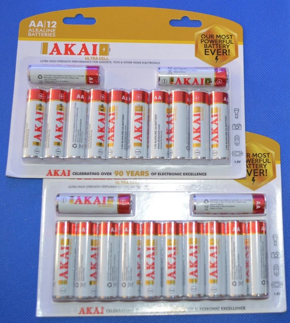 AKAI AA ULTRA Batteries Alkaline Long Lasting Power, Akai's most ...