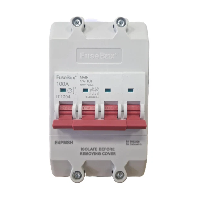 FUSEBOX E4PMSH 100A TP&N Electricity Meter Isolator Switch £31.83 ...