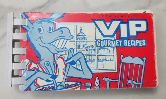 DEMOCRATIC VIP COOK Book recettes gastronomiques 1963 JFK LBJ recettes ...