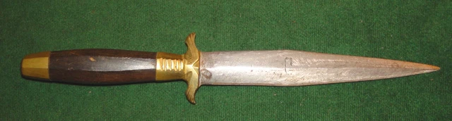 VINTAGE PHILIPPINE, FILIPINO 10" Luzon Dagger with Buffalo Horn Handle ...