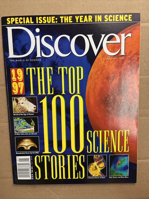 DISCOVER MAGAZINE JANUARY 1996 - The Top 100 science stories £10.62 ...
