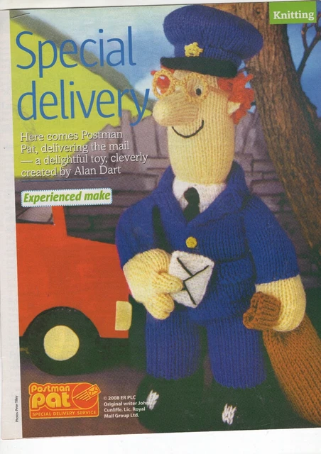 ALAN DART KNITTING Pattern - Special Delivery Postman Pat Delivering ...