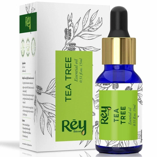 REY NATURALS HUILE Arbre à Thé pour Sain Peau et Cheveux 15 ML EUR 19 ...
