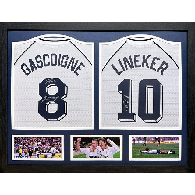 TOTTENHAM HOTSPUR FC 1991 Gary Lineker, Paul Gascoigne Duo Framed ...