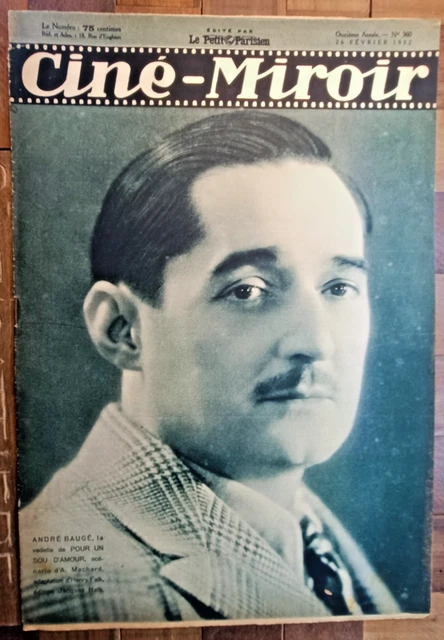 1932 FRANCE, REVUE D'Avant-Guerre Cine-Miroir En Andre' Bauge'-Ref.136 ...