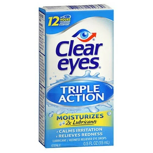 CLEAR EYES TRIPLE Action Relief Eye Drops 0.5 oz By £17.06 - PicClick UK