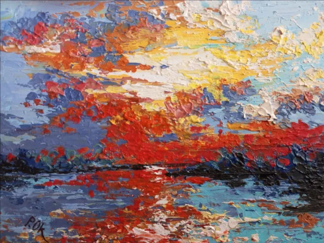 OCEAN SUNSET ORIGINAL Oil Painting Art Seascape Painting Impasto ... OCEAN SUNSET ORIGINAL Oil Painting Art Seascape Painting Impasto ...