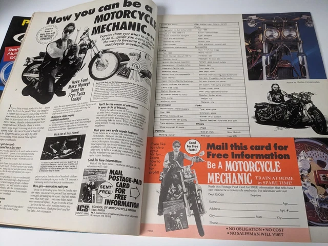 EASYRIDERS MAGAZINE MARCH 1989 w/Dave Mann Centerfold Gatefold Back ...