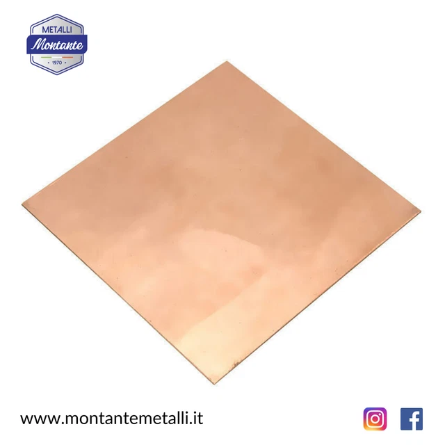 LAMIERA LASTRA LAMINA Rame Spessore mm Da 0,2 a 4 mm in Diverse ...