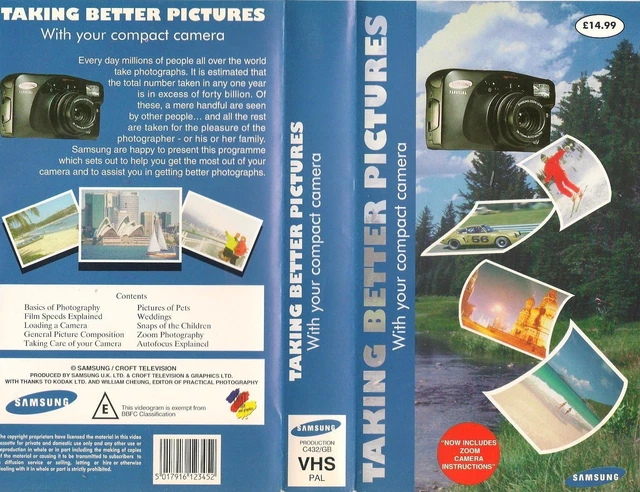 TAKING BETTER PICTURES with your Compact Camera VHS TAPE [VHS Tape] £4. ...