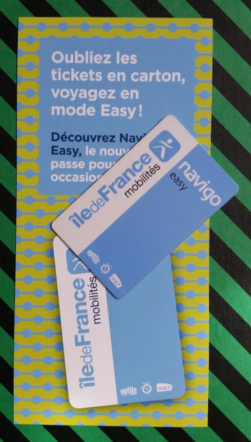NAVIGO EASY CARD + flyer (Paris Metro ticket - France) RATP/SNCF £7.52 ...