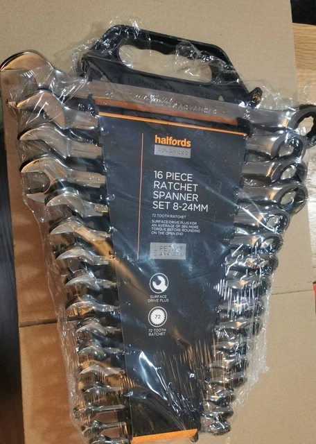 HALFORDS ADVANCED 16PC Ratchet Spanner Set £64.99 - PicClick UK