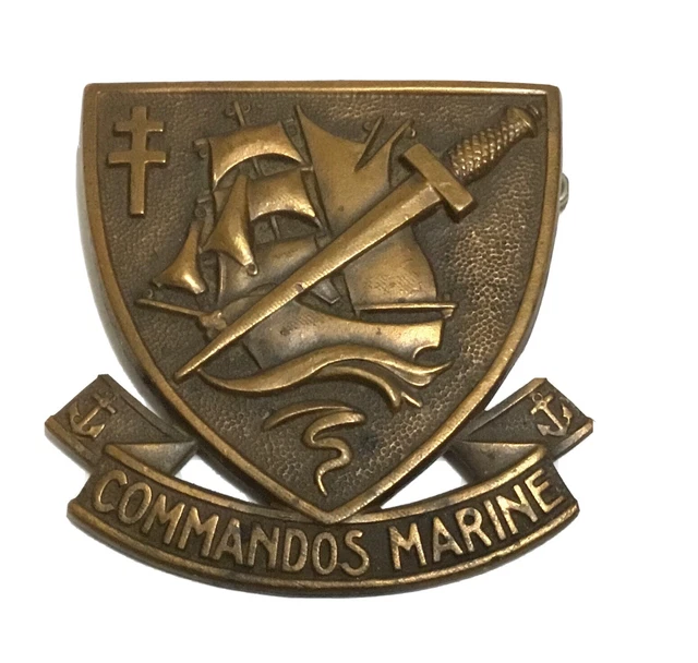 AUTHENTIQUE INSIGNE DE BERET COMMANDOS MARINE - Arthus Bertrand CHAUVET ...