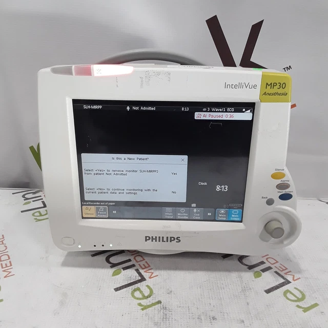 PHILIPS HEALTHCARE M8002A Anesthesia Intellivue MP30 Patient Monitor £ ...