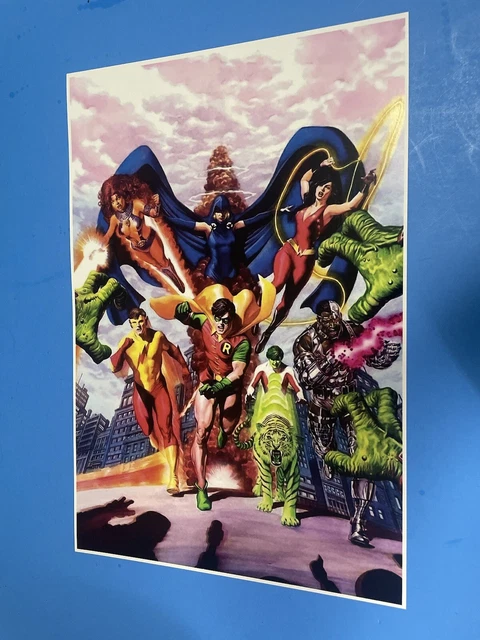 THE NEW TEEN Titans Alex Ross Poster Pin Up Dc Comics New Kid Flash ...