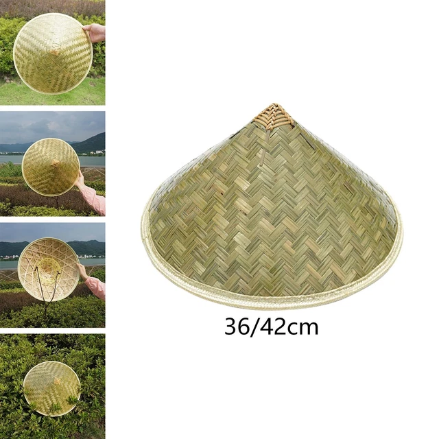BAMBOO HAT WEAVED Hard Shell Hat Sunhat Asian Hat for Beach Tourism ...
