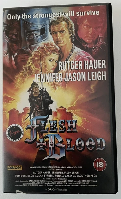 FLESH & BLOOD - VHS (1985) Rutger Hauer, Jennifer-Jason Leigh £2.49 ...