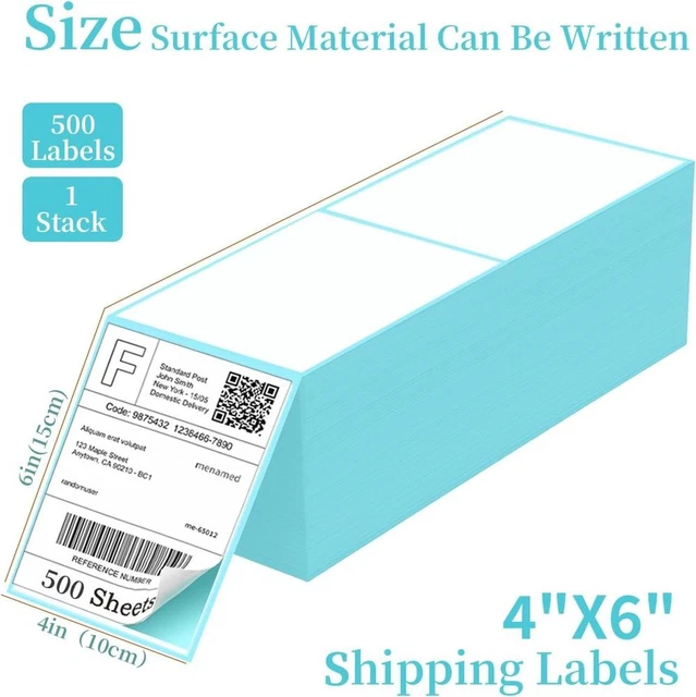 10X15CM THERMAL SHIPPING Labels,500 Fanfold Strong Adhesive Mailing ...