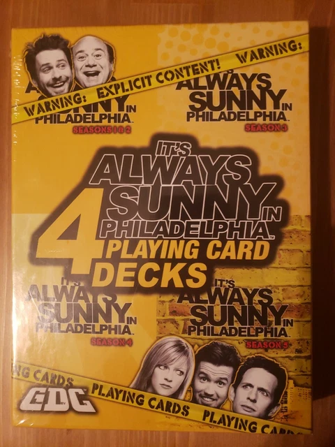 RARE CDC IT'S Always Sunny In Philadelphia 4 Deck Box of Playing Cards ...