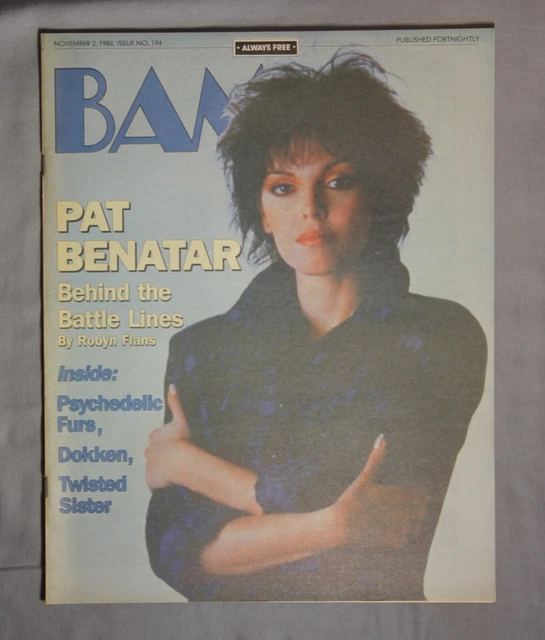 BAM MAGAZINE ISSUE #194 November 1984 Pat Benatar Cover $9.99 - PicClick