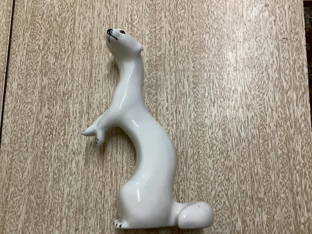 VINTAGE LOMONOSOV RUSSIAN Porcelain Stoat Figure USSR Marked £10.00 ...