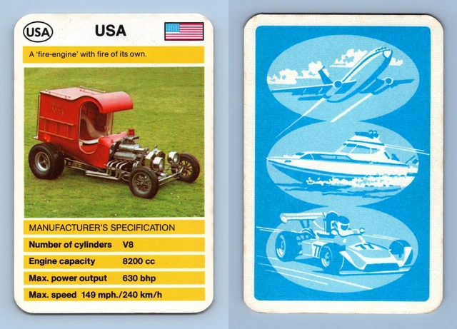FIRE-ENGINE WITH FIRE - Fabulous Buggies 1970s Dubreq Top Trumps Card £ ...