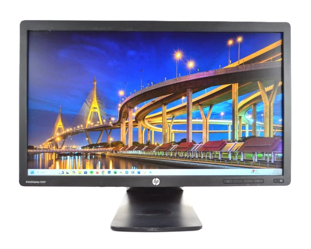 HP ELITEDISPLAY E221 22" FHD 1920x1080 LED Backlit Monitor DVI VGA ...