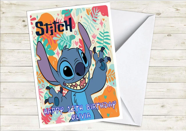 LILO & STITCH Personalised Birthday Card - Any Age, Daughter ...