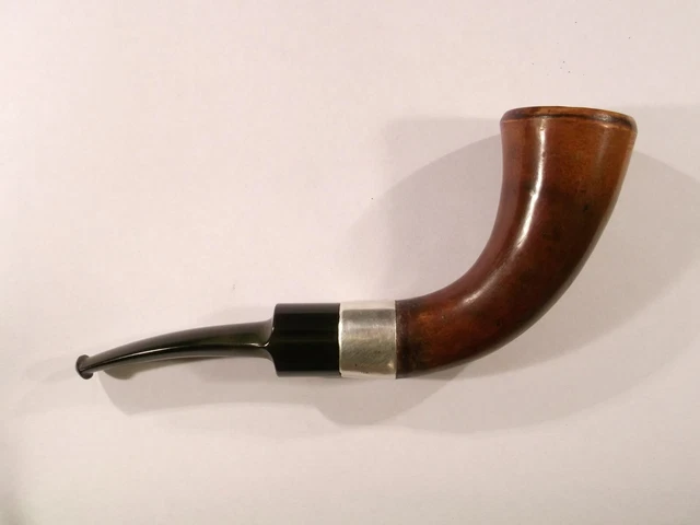 PIPE CALEBASSE GÉANTE William Harrison écume mer argent massif ...