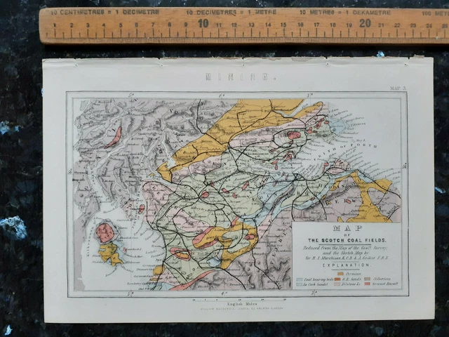 MAP OF THE Scotch Coal Fields Scotland Mining William Mackenzie £9.75 ...