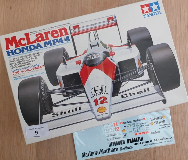TAMIYA 20022 - McLAREN MP4/4 HONDA F1 RACE CAR - 1/20 MODEL KIT + TB DECAL SET £59.99 - PicClick UK