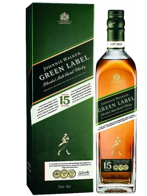 JOHNNIE WALKER GREEN Label 15 Year Old Whisky 70cl £51.99 - PicClick UK