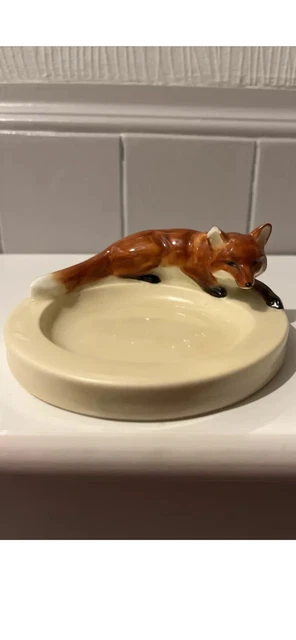 ROYAL WORCESTER FOX Ashtray By Doris Lindner **REDUCED** £45.00 ...