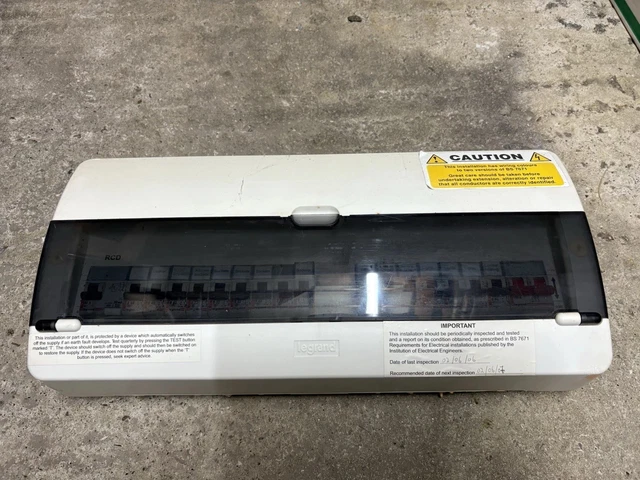 LEGRAND PLASTIC CONSUMER Unit With RCD And Mcb’s As Shown. £8.12 ...