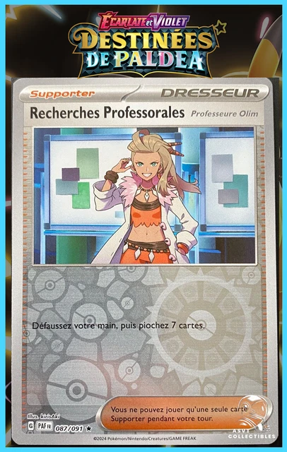 CARTE POKÉMON RECHERCHES Professorales 087/091 Reverse EV4.5DESTINÉES DE PALDEA EUR 2,89 ...