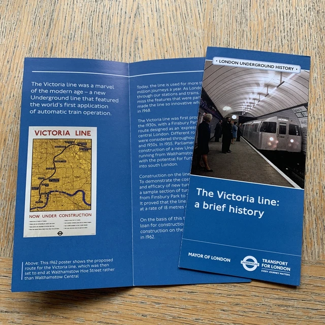 TFL/LU LEAFLET: VICTORIA Line - a brief history £1.55 - PicClick UK